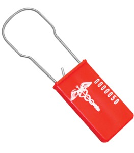 Plastic Padlock with Medical Caduceus - Brooks Utility Company
